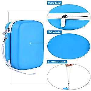 casmilee Kids Instant Camera Case Compatible with VTech/KidiZoom PrintCam & Thermal Rolls Print Camera Refill Paper, Creator Cam Accessories Travel Storage- Bag Only (Blue)