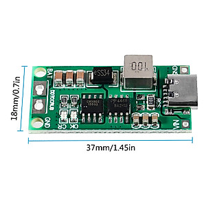 AITIAO 2PCS Type C BMS 2S 3S 4S 1A 2A 4A 18650 3.7V Lithium Battery Charge Board Step-Up Boost Li-Po Polymer USB C to 8.4V 12.6V 16.8V(3S 2A)