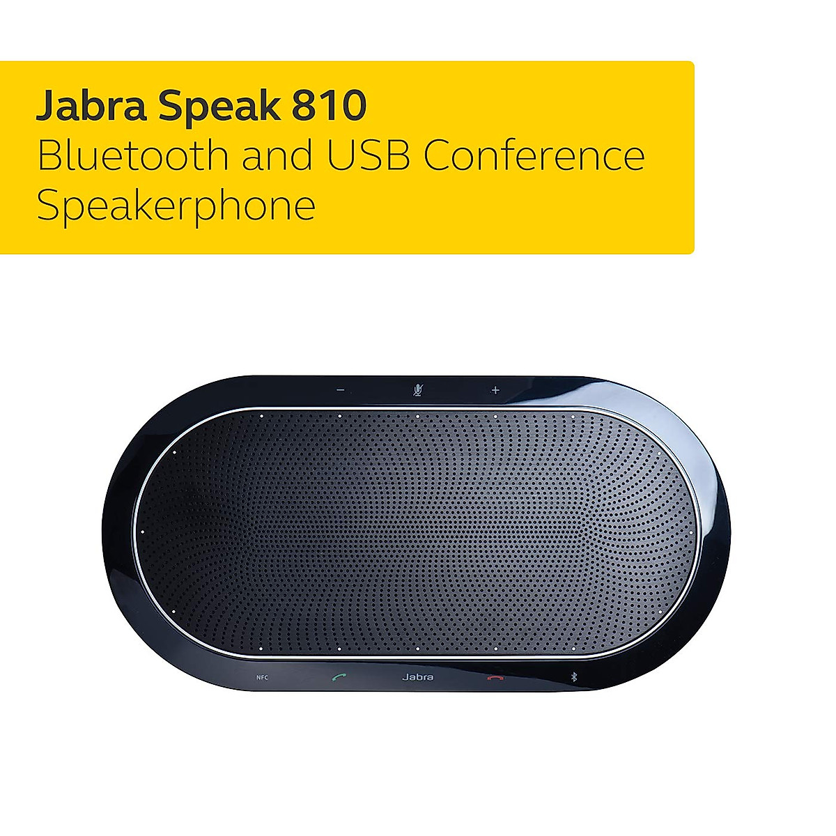 Jabra Speak 810 UC Wireless Bluetooth Speakerphone - Portable Conference Speaker with Superior Audio for Larger Conference Calls, Quick Set-Up - Certified for Zoom & Google Meet