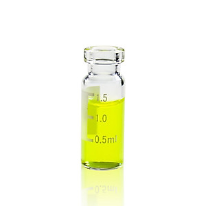 ALWSCI Clear Glass Flat Base Vial, 11 mm Wide Opening Crimp Top Vial, 2 mL Capacity, Pack of 100