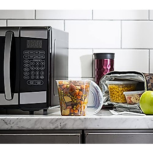 Elegant Disposables 16 OZ - 24 Sets Plastic Deli Food Storage Containers with Airtight Flexible Lids Microwavable, Leak Free, Washable, Freezer Safe.