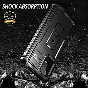 Dexnor for Samsung Galaxy A32 5G Case, [Built in Screen Protector and Kickstand] Heavy Duty Military Grade Protection Shockproof Protective Cover for Samsung Galaxy A32 5G Black