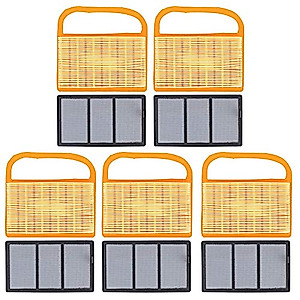 Panari TS410 TS420 Air Filter (Pack of 5) Air Filter + Pre Cleaner for TS410 TS420 TS410Z TS420Z Concrete Cut Off Saw for Stihl Concrete Saw Stihl TS420 Air Filter Parts