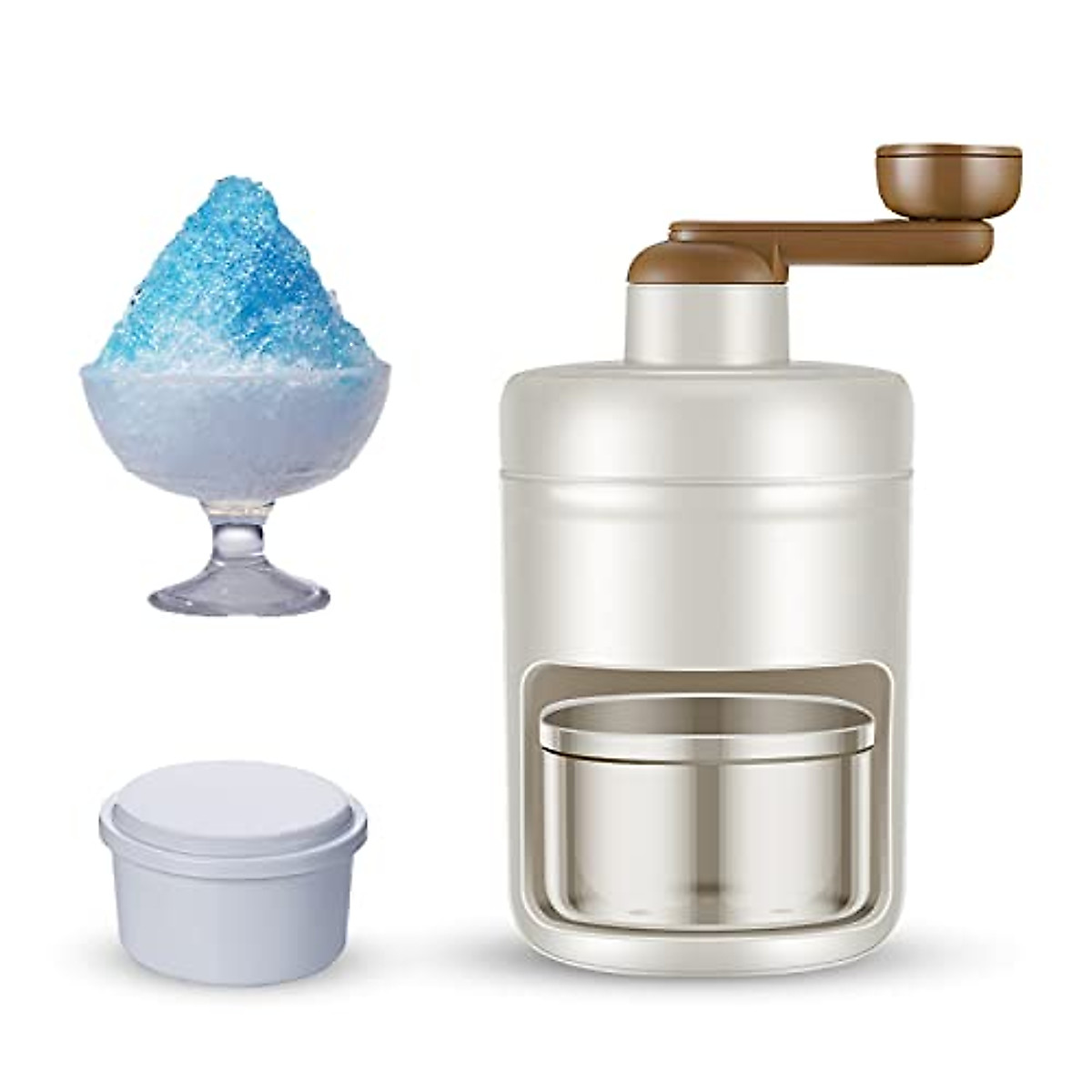 YEJAHY Ice Shaving Machine, Snow Cone Crusher, Advanced Manual Ice Shaving Machine, Household Kitchen Utensils, And A Freezing Mold For Making Smoothies