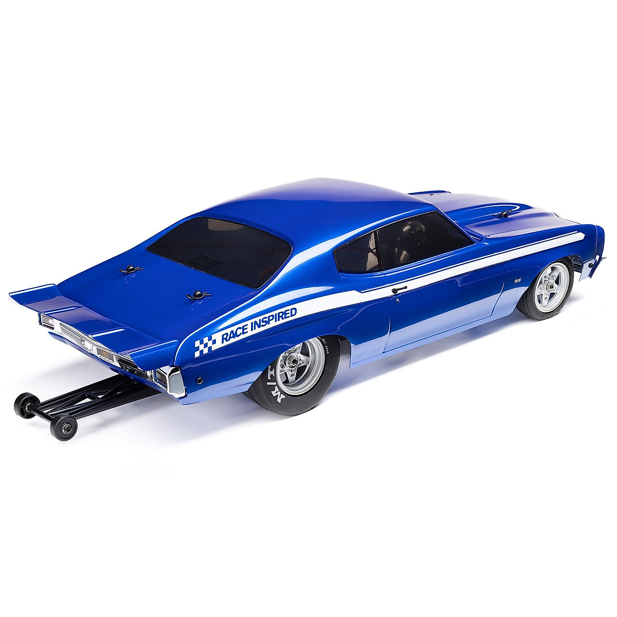 Losi RC Car 1/16 1970 Chevelle 2 Wheel Drive Mini No Prep Drag Car RTR Includes Everything Needed no Other purchases Required Blue LOS01023T1