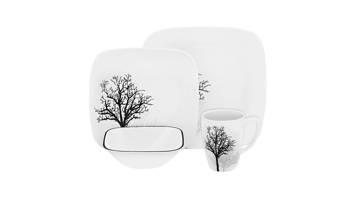 Shop Corelle Square Timber Shadows Dinnerware Set