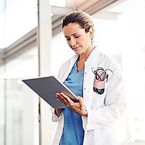 Stethoscope Holder Hip Clip With Upgraded Secure Magnetic Closure - Our Hygienic Stethoscope Clip is Designed to Hold All Brands & Styles - Includes Replacement Stethoscope Ear Tips (Black)