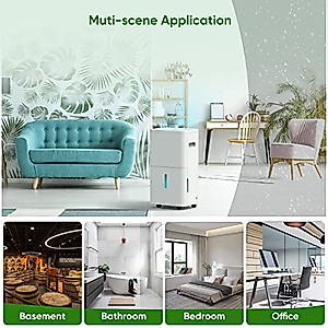 4500 Sq. Ft 50 Pint Dehumidifier for Basement, COLAZE Dehumidifiers with Drain Hose for Home Bedroom Bathroom Large Room, Auto Defrost & Full Water Alarm & 24H Timer with 1.59 Gallon Water Tank