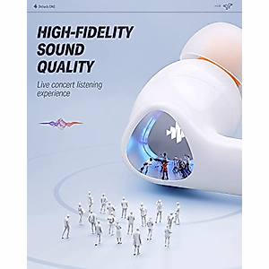 Donner Noise Cancelling Wireless Earbuds, Bluetooth 5.2 Earphones with 5 x EarTips, 4 Mic Clear Calls, 12mm Drivers, App for Custom EQ, 32H Playtime, Fast Charging, Transparency - Dobuds ONE,White