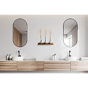 Infinite Design Floating Metal Wall Shelf – Minimalist Premium Floating Shelves Made in USA | Easily Mounted, Perfect Floating Shelf for Your Living Room, Kitchen, Bathroom or Bedroom | Gold, 36 Inch