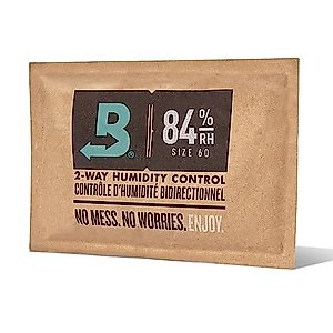 Boveda 84% Two-Way Humidity Control Pack For Seasoning – Season Wood Containers – Size 60 – Single – Individually Wrapped Seasoning Packet