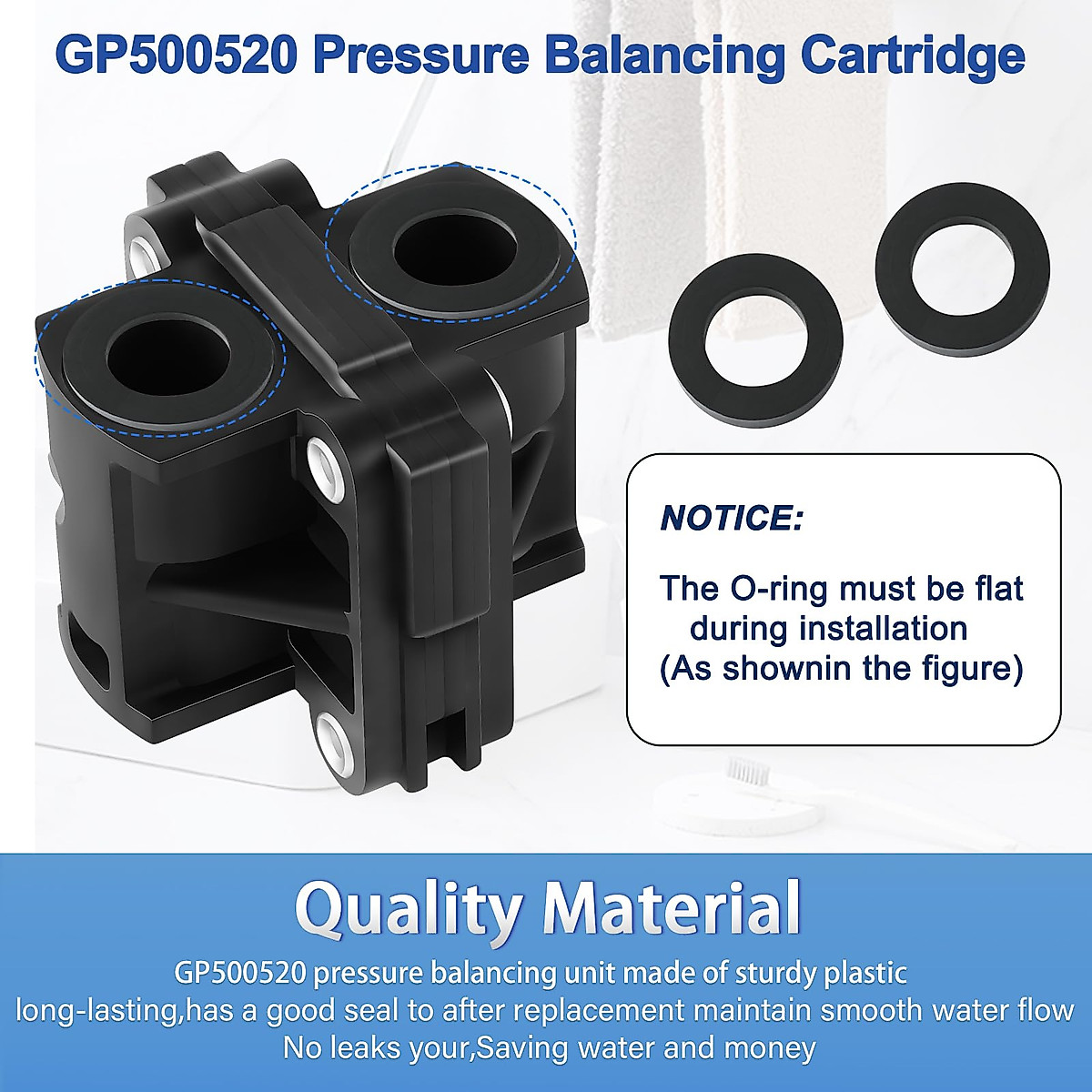 GP500520 Pressure Balancing Unit Cartridge Replacement,Compatible with Kohler Shower Cartridge,Shower Valve,Rite-Temp Bath and Shower Pressure Balancing 1/2" Single Handle Faucet valves (1PCS)