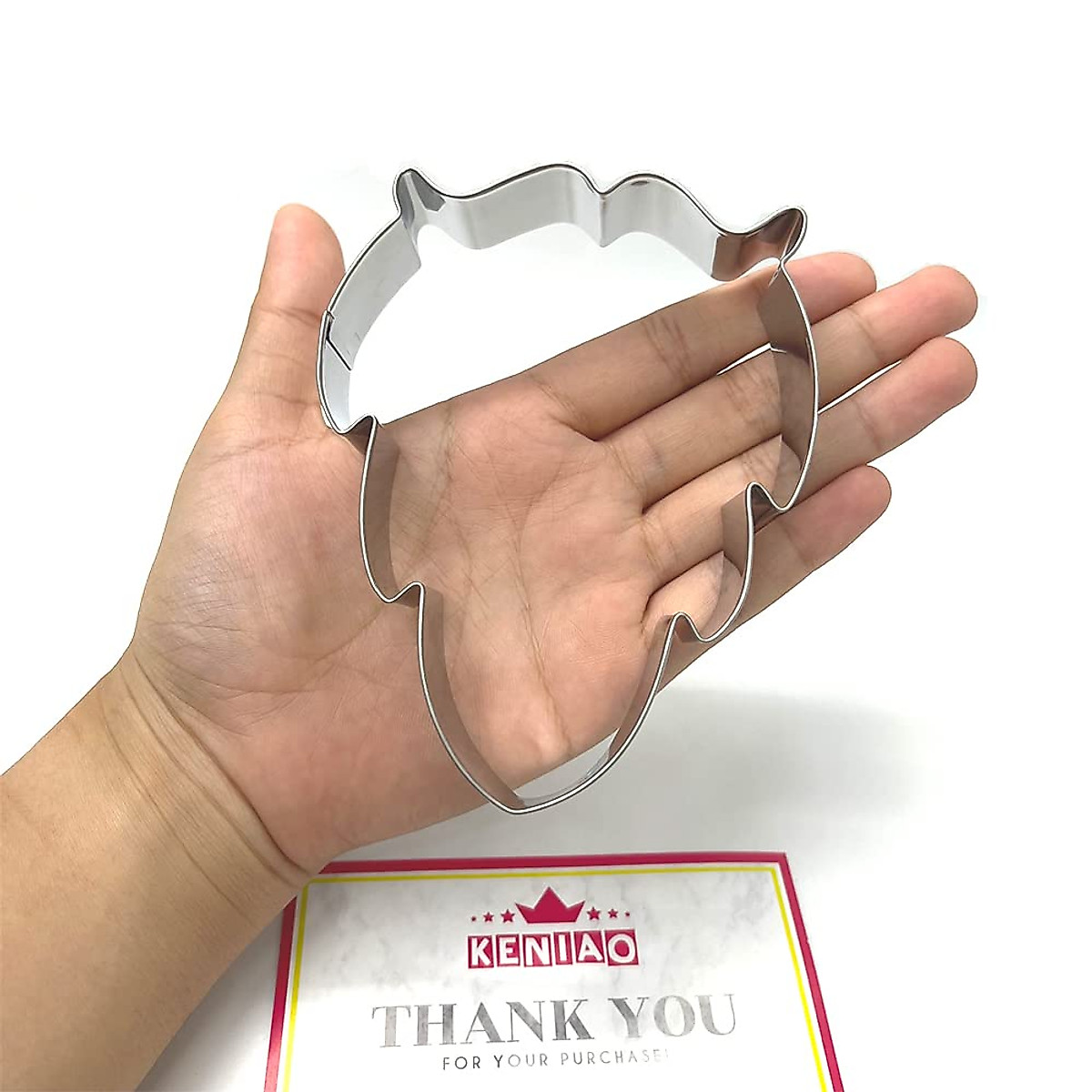 KENIAO Beard/Mustache Cookie Cutter Set Father's Day, 5 Pcs, Stainless Steel