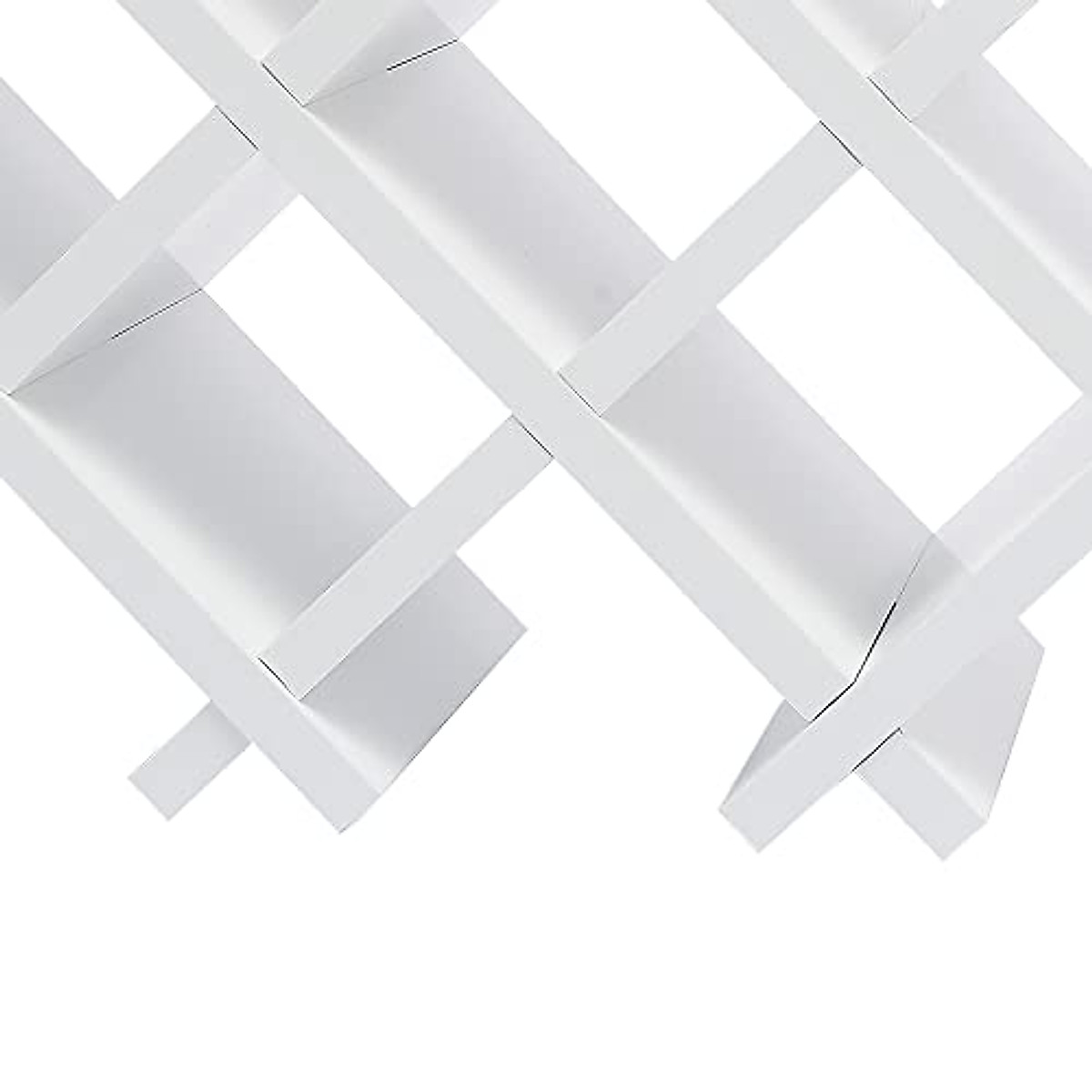 Wall Mounted Wine Rack, Modern Diamond-Shaped Set of 5 Wine Rack Wall Mounted Wooden Wine Holder Shelf Shelves and Glass Holder Rack Insert Display Rack Multifunctional Storage Shelf (White/Black)