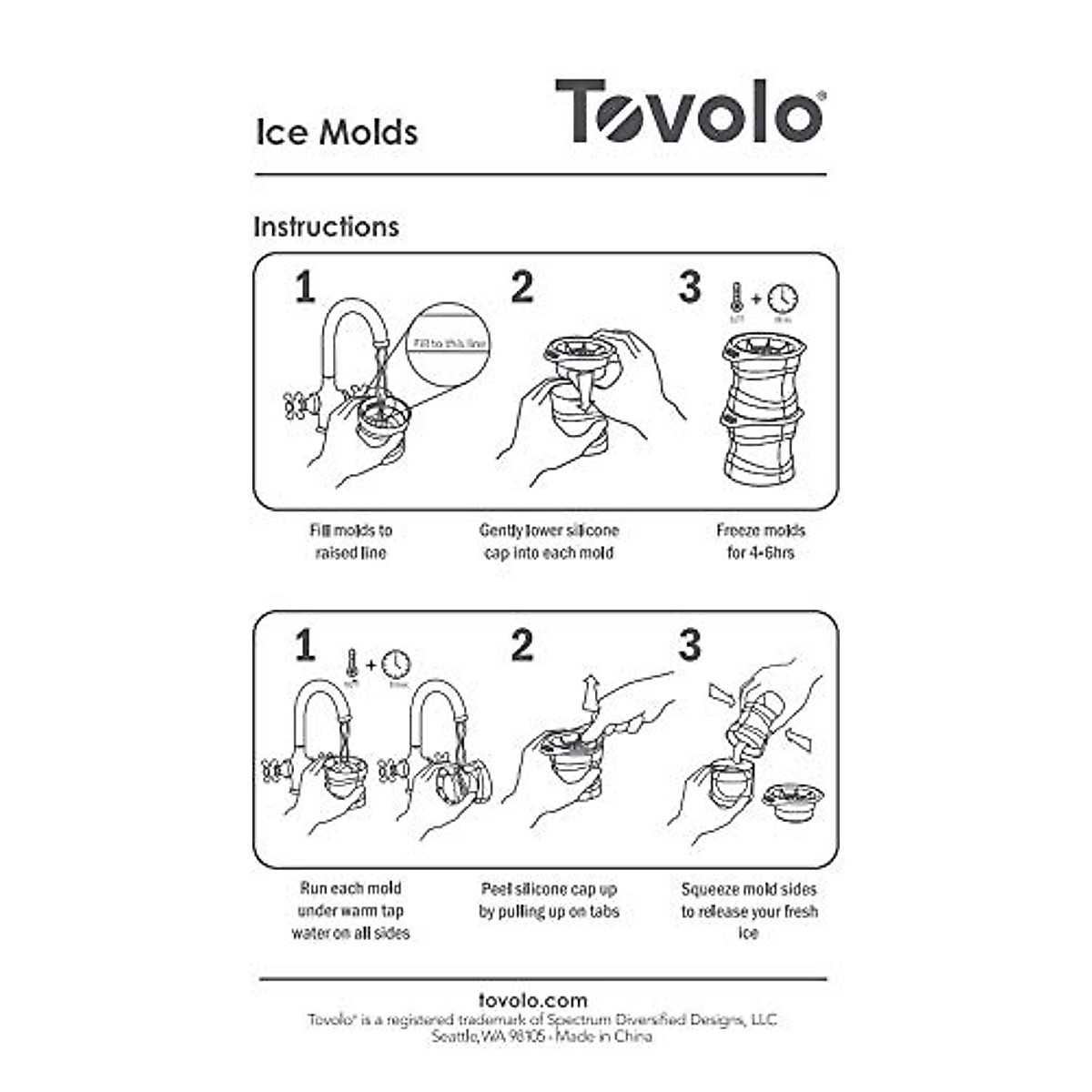 Tovolo Football Ice Molds (Set of 2) - Slow-Melting, Leak-Free, Reusable, & BPA-Free Craft Ice Molds For Game Day/Great For Whiskey, Cocktails, Coffee, Soda, Fun Drinks, And Gifts
