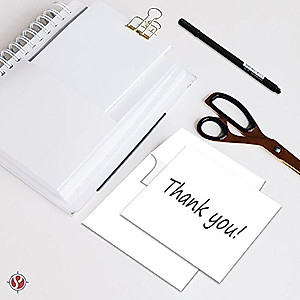 Heavyweight Blank White Note Cards and Envelopes | 4 1/4” X 5 1/2” Inches (A2) | 50 Cards and 50 Envelopes | Not a Fold Over Card
