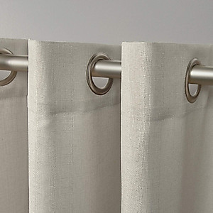 Exclusive Home Loha Linen Grommet Top Curtain Panel Pair, 54"x84", Natural