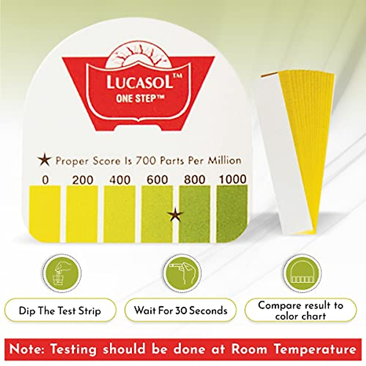 Lucasol Quat Test Strips For Proper Dilution And Concentration Of Cleaning Products, Individual, Cleaning Supplies For Home Improvement, Pre-Cut Testing Strips (Pack Of 15)