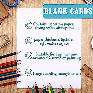 Spiareal 100 Sheets Watercolor Paper Bulk 140 lb/300 GSM White Cold Press Paper Blank Cotton Art Paint Paper White Water Color Paper Pad for Kids Child Students Adults Artists Drawing(8 x 10 Inch)