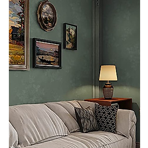 Dimoon 236"x17.7" Leaf Green Flower Thicken Advanced Texture Wallpaper Peel and Stick Green Leaf Floral Wallpaper Waterproof Contact Paper Grey Green Self Adhesive Wallpaper Removable Vinyl Roll