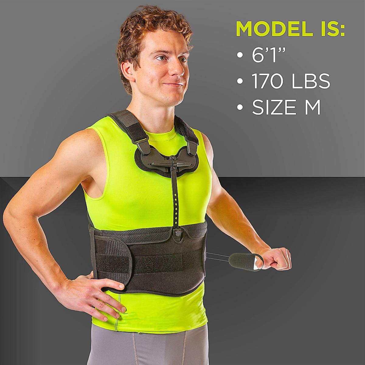 TLSO Thoracic Full Back Brace - Treat Kyphosis, Osteoporosis, Compression Fractures, Upper Spine Injuries, and Pre or Post Surgery with This Hard Lumbar Support for Men and Women (Small)