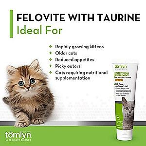 Tomlyn Felovite with Taurine Amino Acid Gel Nutritional Supplement for Cats & Kittens, 2.5oz