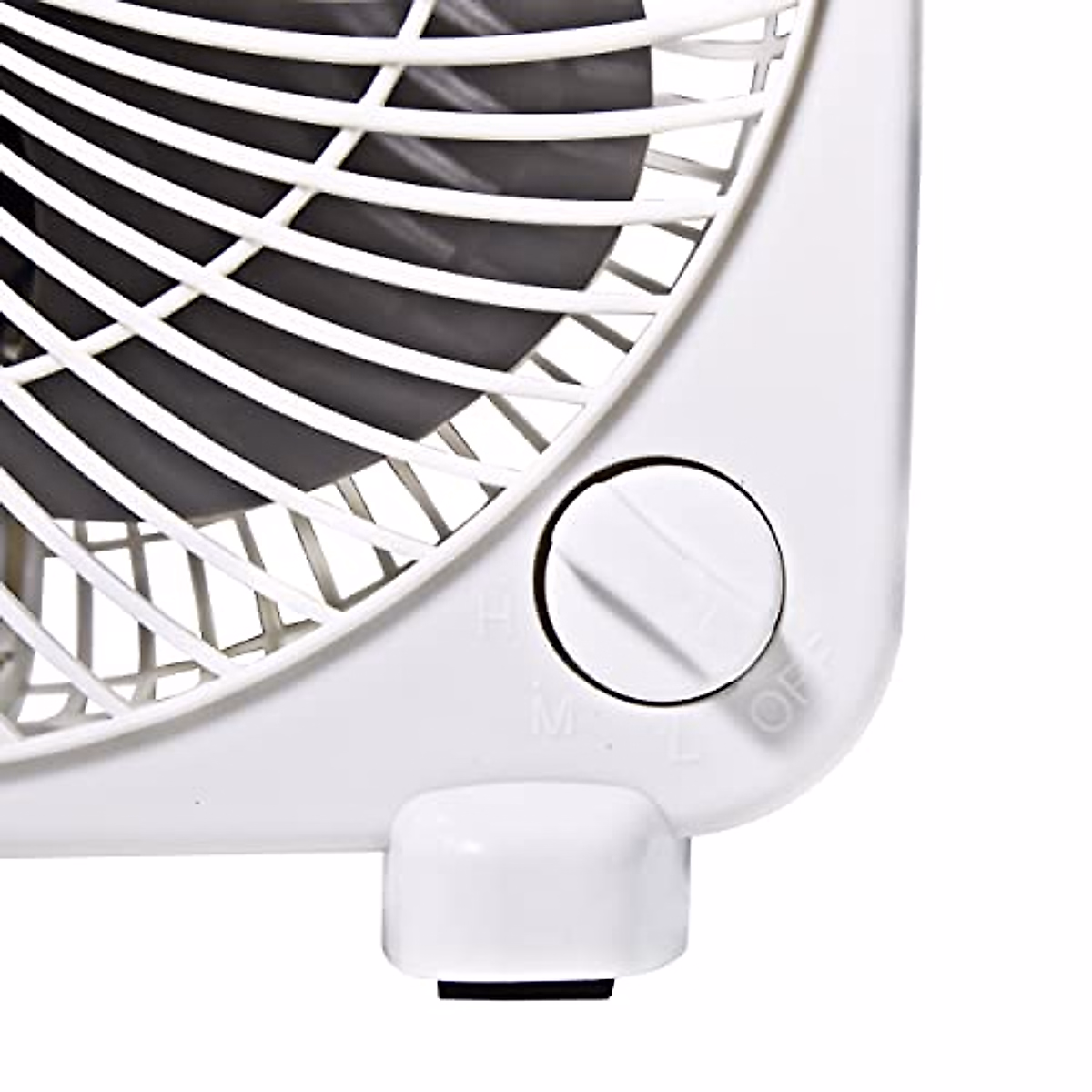 Comfort Zone CZ9BWT Portable 9" 3-Speed Quiet Box Fan for Home, White