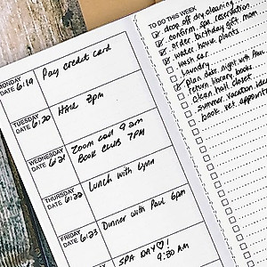 RICCO BELLO Weekly To Do Undated Calendar Travelers Journal Refill, 8.25 x 4.25 inches (Set of 3)