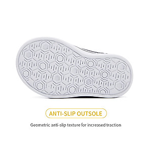 BMCiTYBM Baby Shoes Girl Boy Walking Shoes Winter Non Slip Sneakers Tennis Skate Shoes First Walkers 6 9 12 18 24 Months Grey/Black Size 12-18 Months