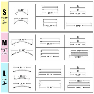 Toolterritary Metal Arch Backdrop Stand and Cover Set, 7.2FT, 6.6FT, 6FT Wedding Arch Frame, Easy to Assemble, Gold Arch Stand for Birthday, Party, Baby Shower, Graduation Ceremony