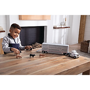 ERTL 1/32 Freightliner 122SD Semi with Livestock Trailer & Cattle 47362