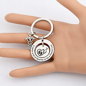 WSNANG Pediatric Keychain Pediatrician Doctor Thank You Jewelry Gifts for Pediatric Nurse Student Pediatric Graduation Gift (Pediatric KY)