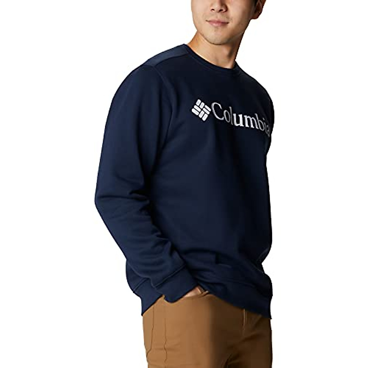 Columbia Men's Trek Crew, Collegiate Navy/White, X-Large