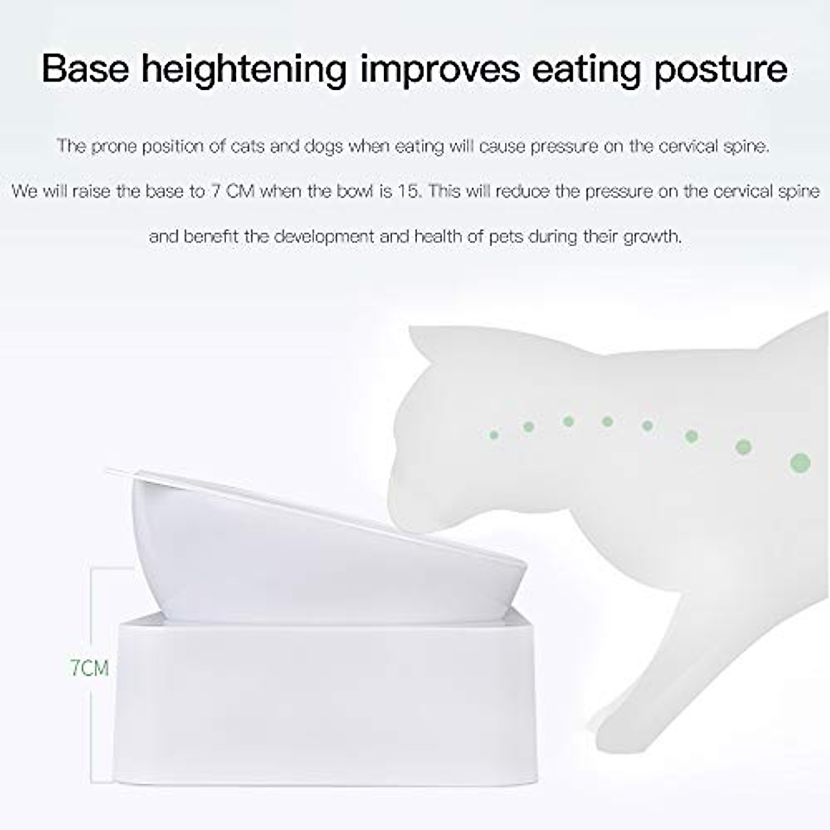 Marchul Cat Bowls, Cat Food Bowls, Cat Dog Tilted Water and Food Bowl Set, Raised Cat Bowl for Small or Medium Size Dogs Cats