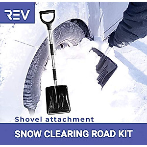 VViViD Snow Clearing Road Kit with Shovel, Ice Scraper and Ice Brush