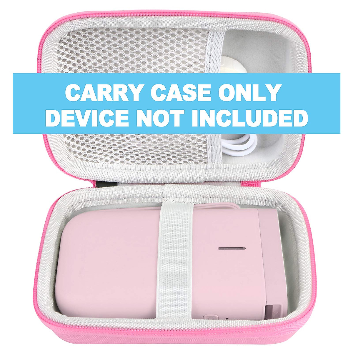 Baval Hard Carrying Case Replacement for Label Maker Machine NiiMbot D11 D110 Portable Wireless Bluetooth Label Printer (Pink)