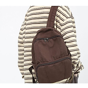 DINGZZ Fashion Ladies Canvas School Backpack Travel Student Bag Male Female College Small Backpack (Color : E, Size : 27 * 12 * 33CM)