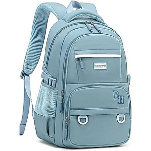 CAMTOP Laptop Backpack 15.6 Inch College Middle School BookBag Travel Backpacks Casual Daypacks (17 Inch, Blue)