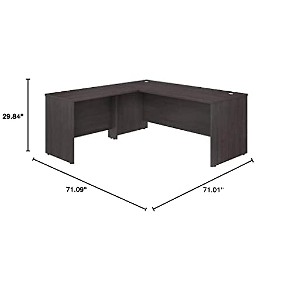 Bush Business Furniture Studio C L Shaped Desk with 42W Return, 72W x 30D, Storm Gray
