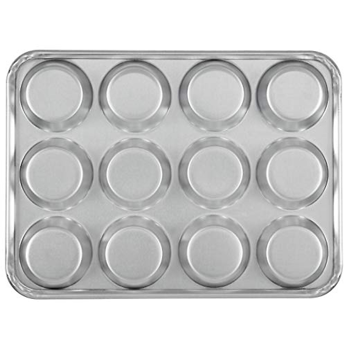 AmazonCommercial Aluminum Muffin Pan, 12 Cup with Lid