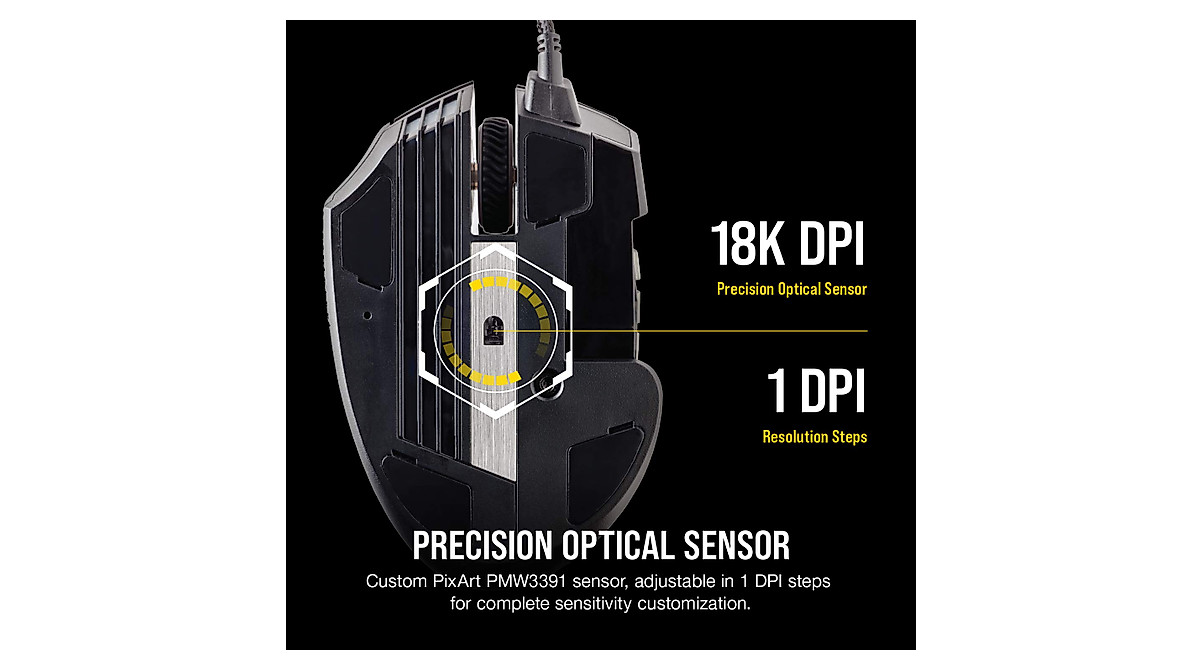 Corsair SCIMITAR RGB ELITE Gaming Mouse - 18,000 DPI