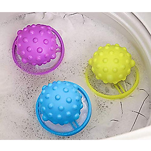 WOIWO 3 PCS Washing Machine Float Filter Mesh Bag Hair Filter To Clean And Decontaminate Laundry Balls