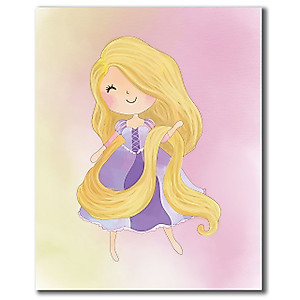Disney Princess Kids Room Wall Decor - Mulan Anna Elsa Pocahontas Rapunzel Tiana Set of 6 Cute Art (8 inches x 10 inches) Photos