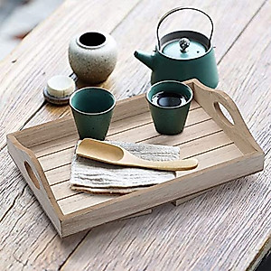 TRSPCWR 2 Pack Bed Tray Table Breakfast Trays with Foldable Legs, Wood Food Dinner Serving Tray for Bedroom, Hospital, Home, Used As Laptop Desk Snack Tray