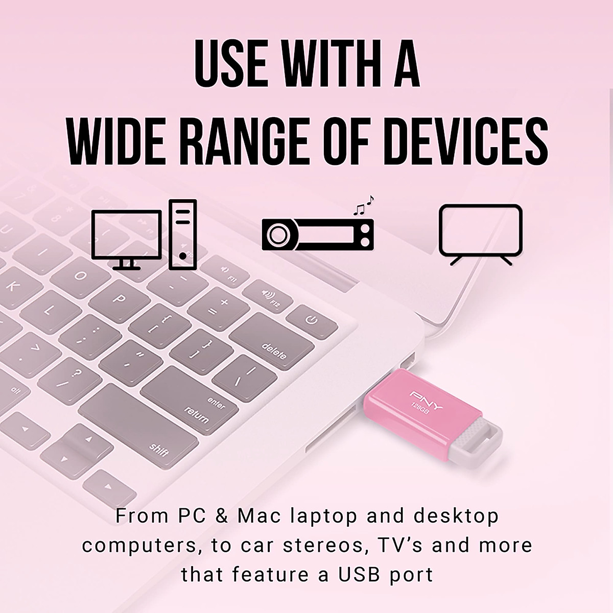 PNY USB 2.0 Flash Drive, 32GB, Assorted Colors