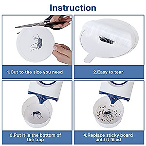 32 Pcs Indoor Mosquito Trap Refill Glue Boards for Mosquito Zapper with Katchy, Fly Insect Trap Refills Glue Pads for Mosquitoes Lamp, Fit for 4.33" & 4.7" Mosquito Killer, Non-Toxic and Odorless