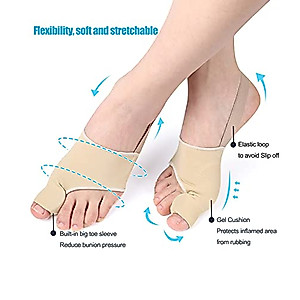 Bunion Corrector, Bunion Pain Relief Splint, Big Toe Straightener Pain Relief for Women & Men, Day Night Support