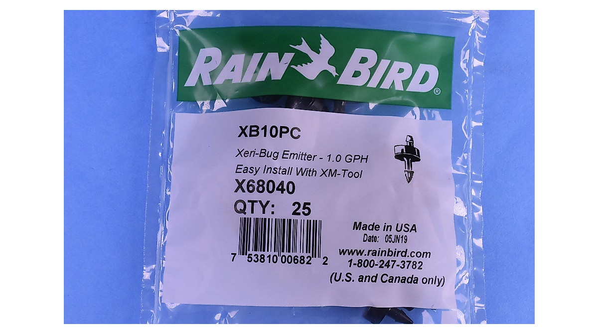 Rainbird XB10PC Drip Emitters - Easy Installation Tool Included