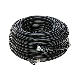 Cables Direct Online 100ft Black Cat5e Ethernet Network Patch Cable Internet Wire for Modem, Router, Pc, TV, Consoles