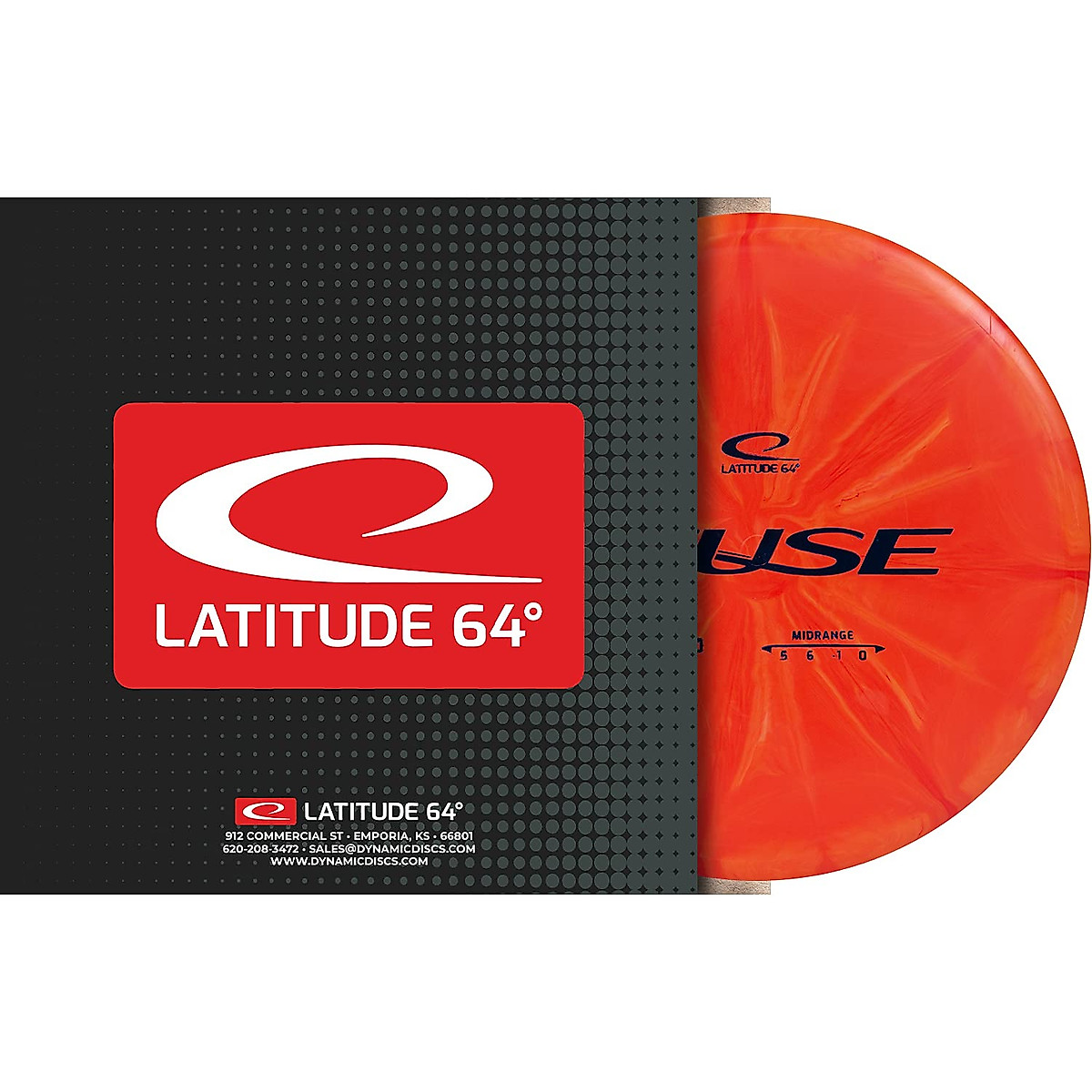 Latitude 64 Retro Burst Fuse Midrange Disc Golf, Beginner Outdoor Games, Midrange Frisbee, 170g +, Stamp Color and Burst Pattern Will Vary, Blue